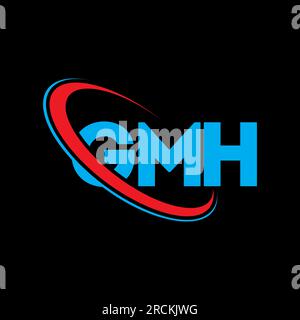 GMH circle letter logo design with circle and ellipse shape. GMH ...