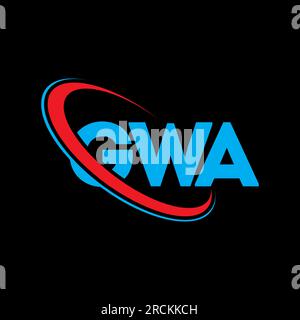 GWA logo. GWA letter. GWA letter logo design. Initials GWA logo linked ...