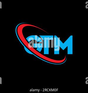 GTM circle letter logo design with circle and ellipse shape. GTM ...