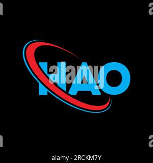 HAO logo. HAO letter. HAO letter logo design. Initials HAO logo linked ...