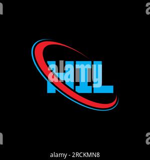 HIL circle letter logo design with circle and ellipse shape. HIL ...