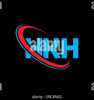 HKH circle letter logo design with circle and ellipse shape. HKH ...