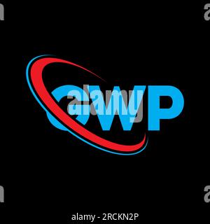 GWP circle letter logo design with circle and ellipse shape. GWP ...