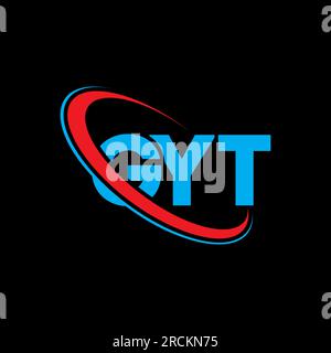 GYT circle letter logo design with circle and ellipse shape. GYT ...