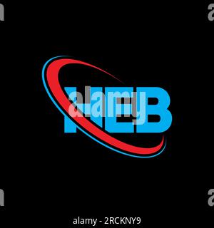 HEB logo. HEB letter. HEB letter logo design. Initials HEB logo linked ...