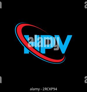 HPV logo. HPV letter. HPV letter logo design. Initials HPV logo linked with circle and uppercase ...