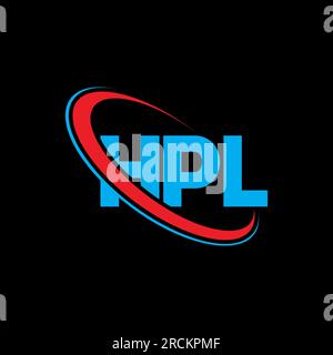 HPL circle letter logo design with circle and ellipse shape. HPL ...