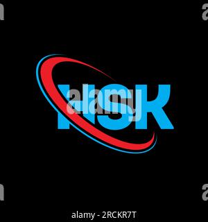 HSK logo. HSK letter. HSK letter logo design. Initials HSK logo linked ...