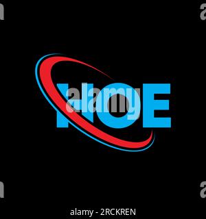 HOE logo. HOE letter. HOE letter logo design. Initials HOE logo linked ...