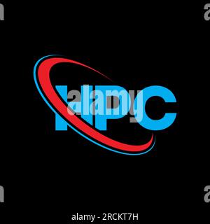 HPC circle letter logo design with circle and ellipse shape. HPC ...