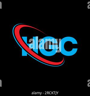 HGC circle letter logo design with circle and ellipse shape. HGC ellipse letters with ...