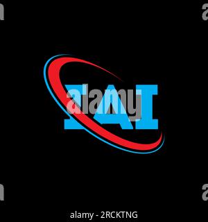 IAI circle letter logo design with circle and ellipse shape. IAI ...