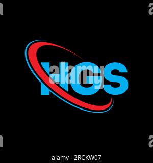 HGS circle letter logo design with circle and ellipse shape. HGS ...