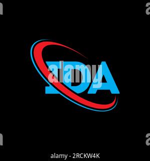 IDA circle letter logo design with circle and ellipse shape. IDA ...