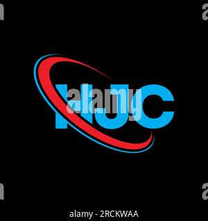 HJC circle letter logo design with circle and ellipse shape. HJC ...