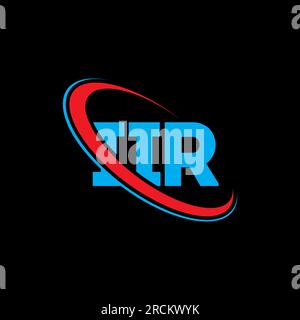 IIR circle letter logo design with circle and ellipse shape. IIR ...