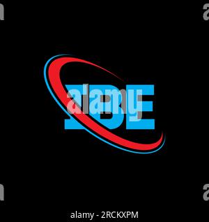 IBE circle letter logo design with circle and ellipse shape. IBE ...