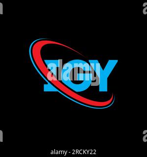 IGY circle letter logo design with circle and ellipse shape. IGY ...