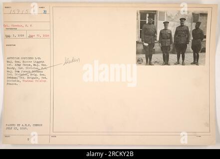 General officers posing for a group photo at Combat Information Bureau ...
