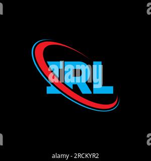 IRL circle letter logo design with circle and ellipse shape. IRL ...