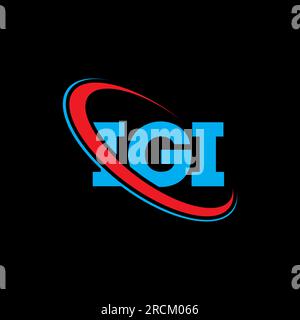 IGI circle letter logo design with circle and ellipse shape. IGI ...