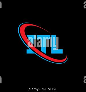 ITL circle letter logo design with circle and ellipse shape. ITL ...