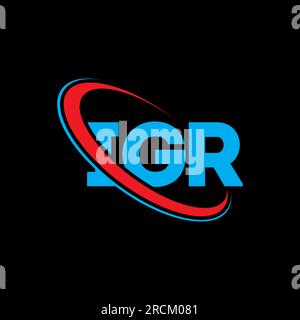 IGR circle letter logo design with circle and ellipse shape. IGR ...