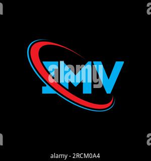 IMV circle letter logo design with circle and ellipse shape. IMV ...