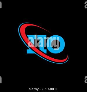 IIO circle letter logo design with circle and ellipse shape. IIO ...
