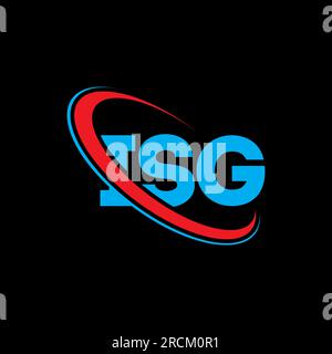 ISG circle letter logo design with circle and ellipse shape. ISG ...