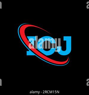 ICJ logo. ICJ letter. ICJ letter logo design. Initials ICJ logo linked ...