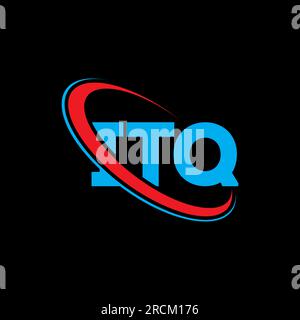 ITQ circle letter logo design with circle and ellipse shape. ITQ ...