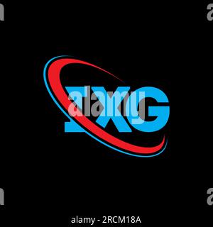 IXG circle letter logo design with circle and ellipse shape. IXG ...