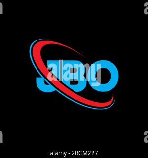 JBO circle letter logo design with circle and ellipse shape. JBO ...