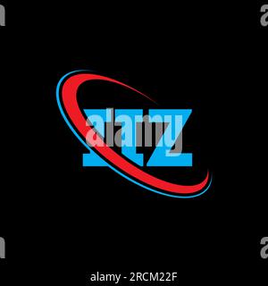 IIZ circle letter logo design with circle and ellipse shape. IIZ ...