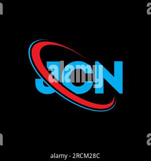 JCN circle letter logo design with circle and ellipse shape. JCN ...