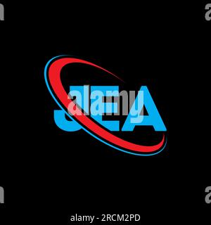 JEA circle letter logo design with circle and ellipse shape. JEA ...