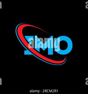 IMO circle letter logo design with circle and ellipse shape. IMO ...