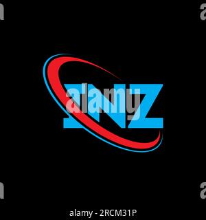 INZ logo. INZ letter. INZ letter logo design. Initials INZ logo linked ...