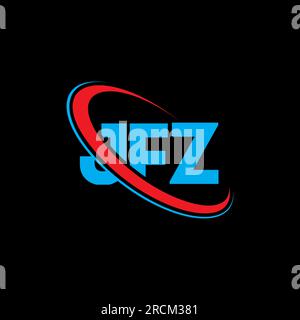 JFZ circle letter logo design with circle and ellipse shape. JFZ ...