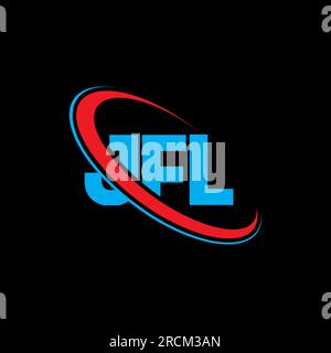 JFL circle letter logo design with circle and ellipse shape. JFL ...