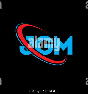 JGM circle letter logo design with circle and ellipse shape. JGM ...