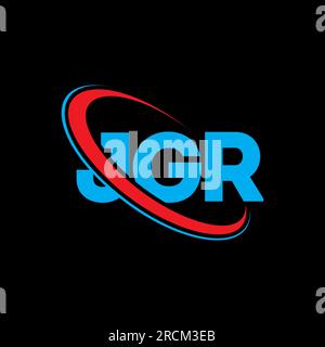 JGR circle letter logo design with circle and ellipse shape. JGR ...