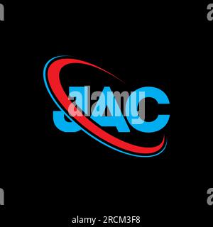 JAC circle letter logo design with circle and ellipse shape. JAC ...
