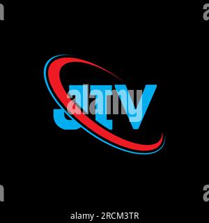 JIV circle letter logo design with circle and ellipse shape. JIV ...