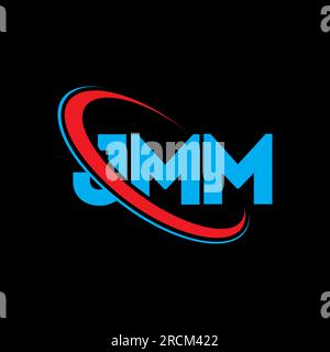 JMM circle letter logo design with circle and ellipse shape. JMM ...