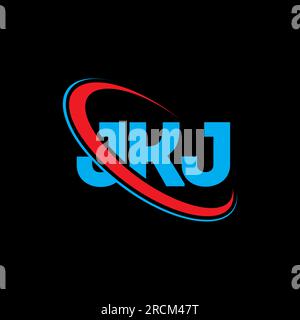 JKJ circle letter logo design with circle and ellipse shape. JKJ ...