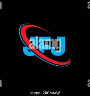 JFJ circle letter logo design with circle and ellipse shape. JFJ ...