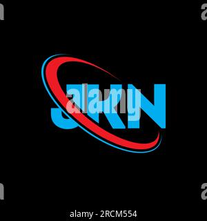 JKN circle letter logo design with circle and ellipse shape. JKN ...