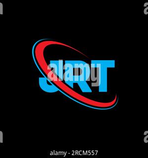 JRT circle letter logo design with circle and ellipse shape. JRT ...